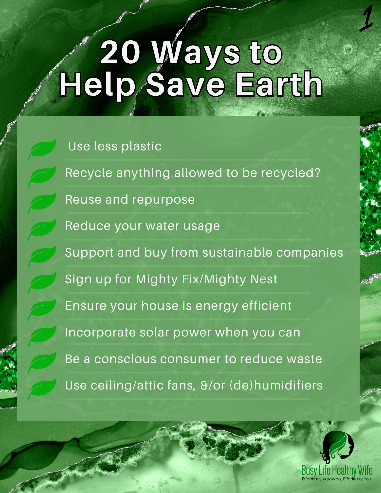 20 Ways You Can Help Save Earth - Busy Life Healthy Wife